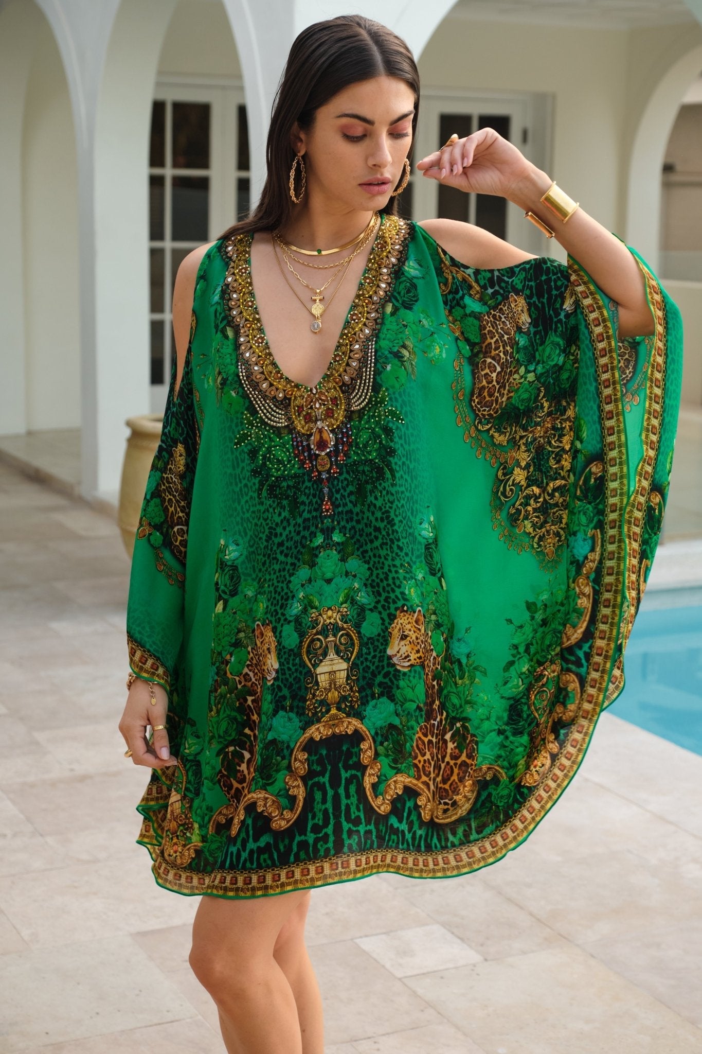 GREEN GODDESS KAFTAN DRESS – Zariaah